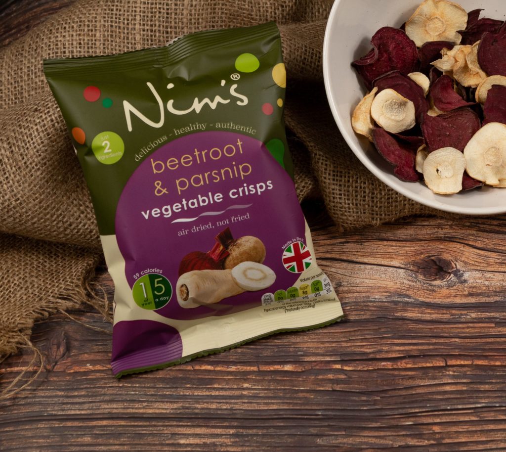 Air Dried Beetroot And Parsnip Single Pack 18g Nims Crisps